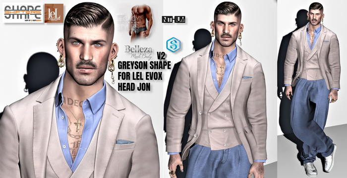 Second Life Marketplace - [SHAPEshifters] GREYSON V2 SHAPE 4LEL EVOX ...